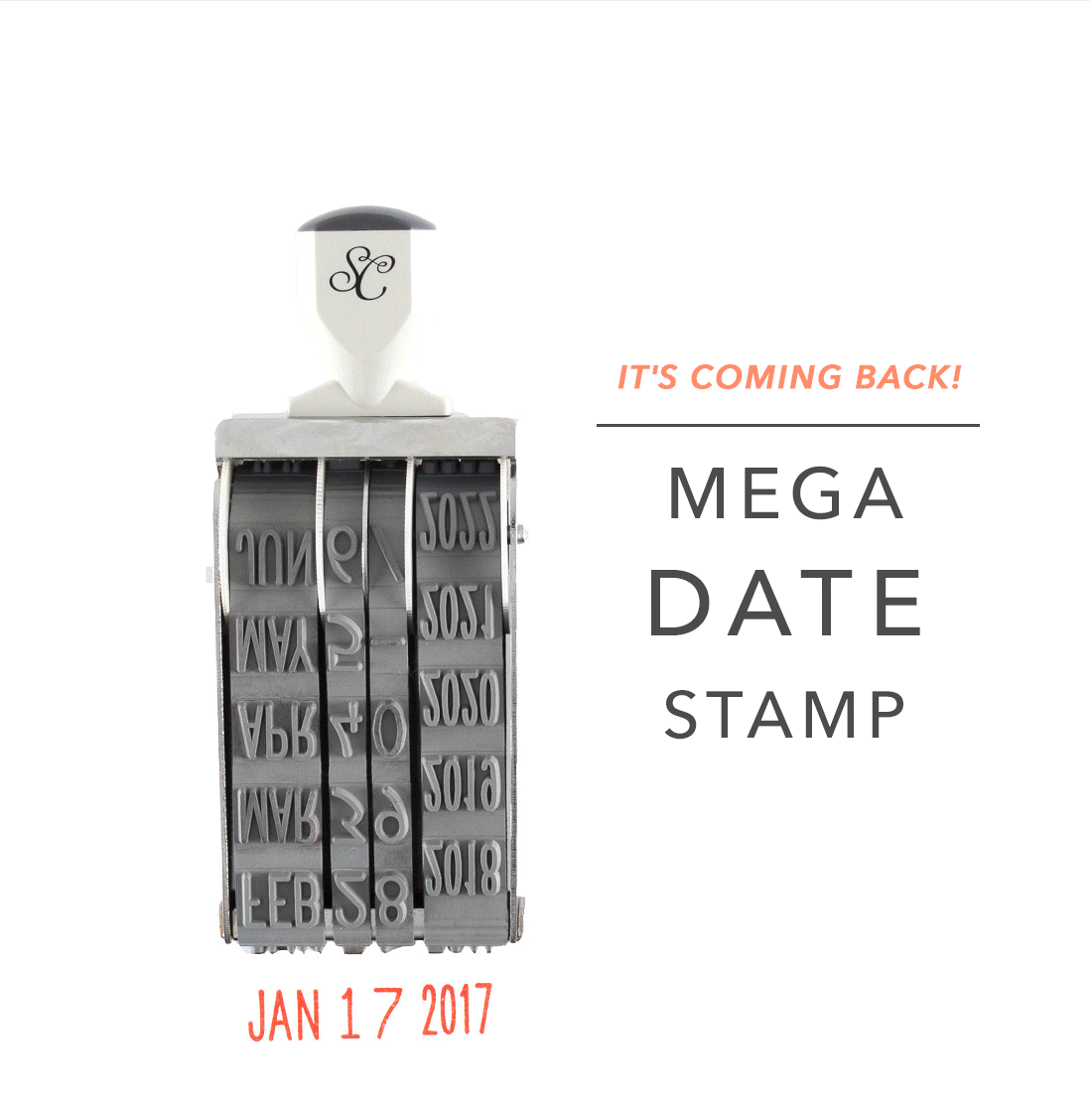 Blog: Catch a sneak of the new Mega Time stamp - Studio Calico