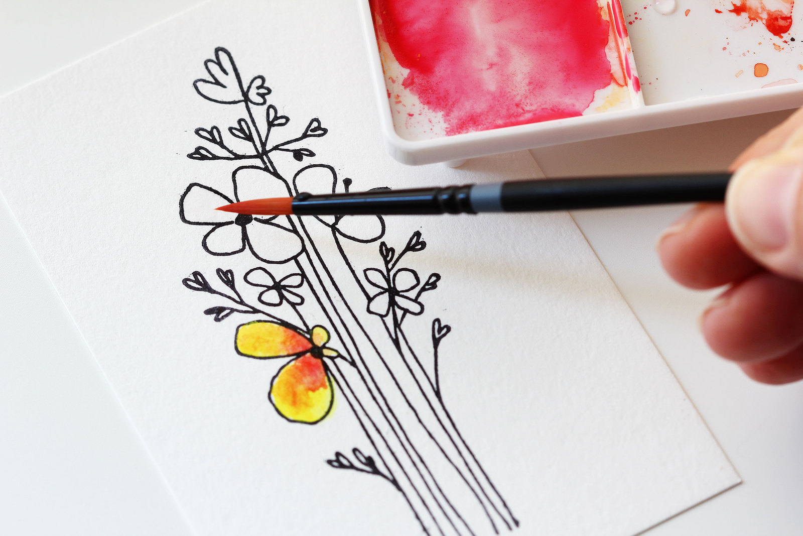 Blog Tutorial Creating A Watercolor Flower Card Studio Calico Blog Tutorial Creating A Watercolor Flower Card Studio Calico